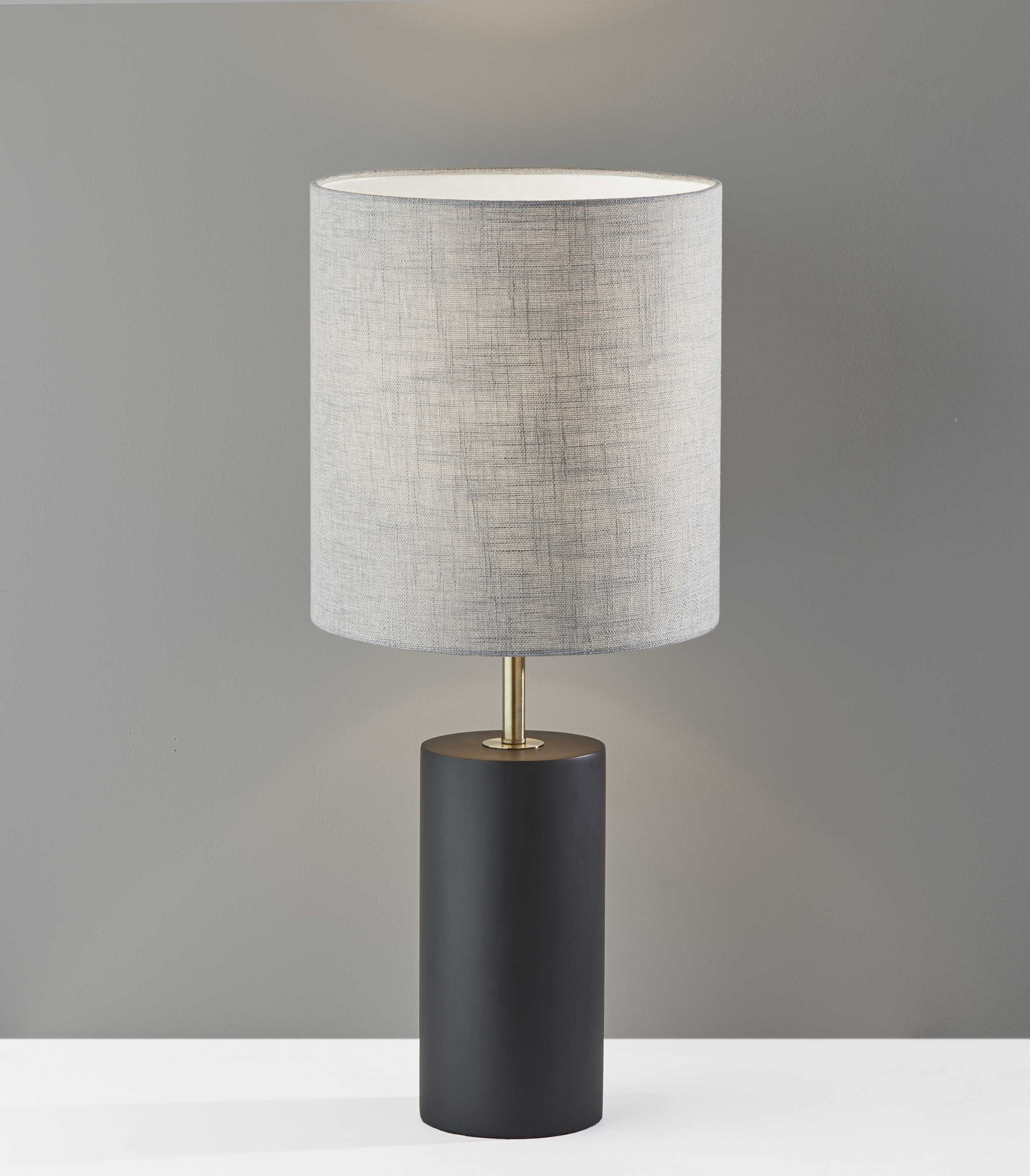 Black Wood Circular Block Table Lamp - HouseyMart.com | Online Home ...