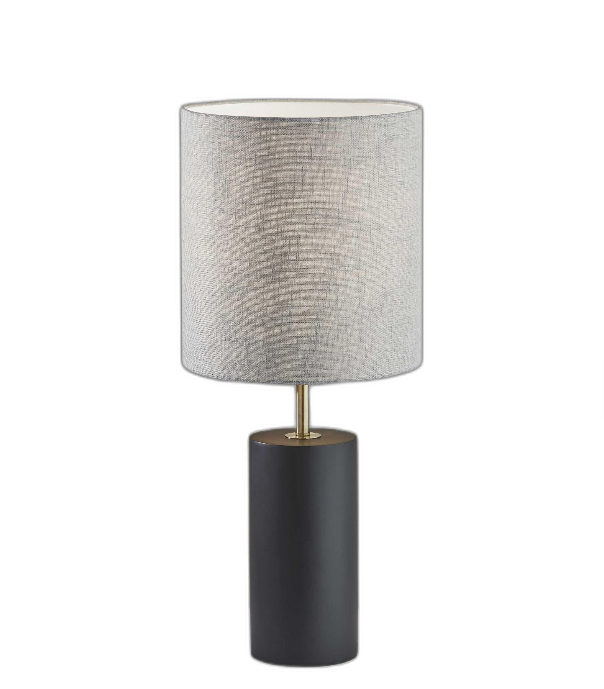 Black Wood Circular Block Table Lamp - HouseyMart.com | Online Home ...