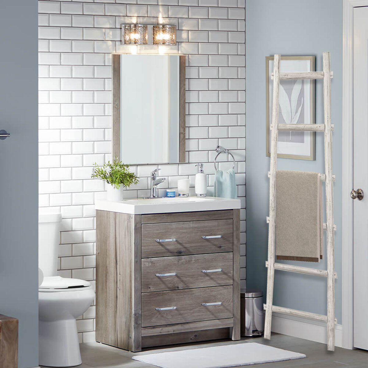 6 Step White Decorative Ladder Shelve - HouseyMart.com | Online Home ...