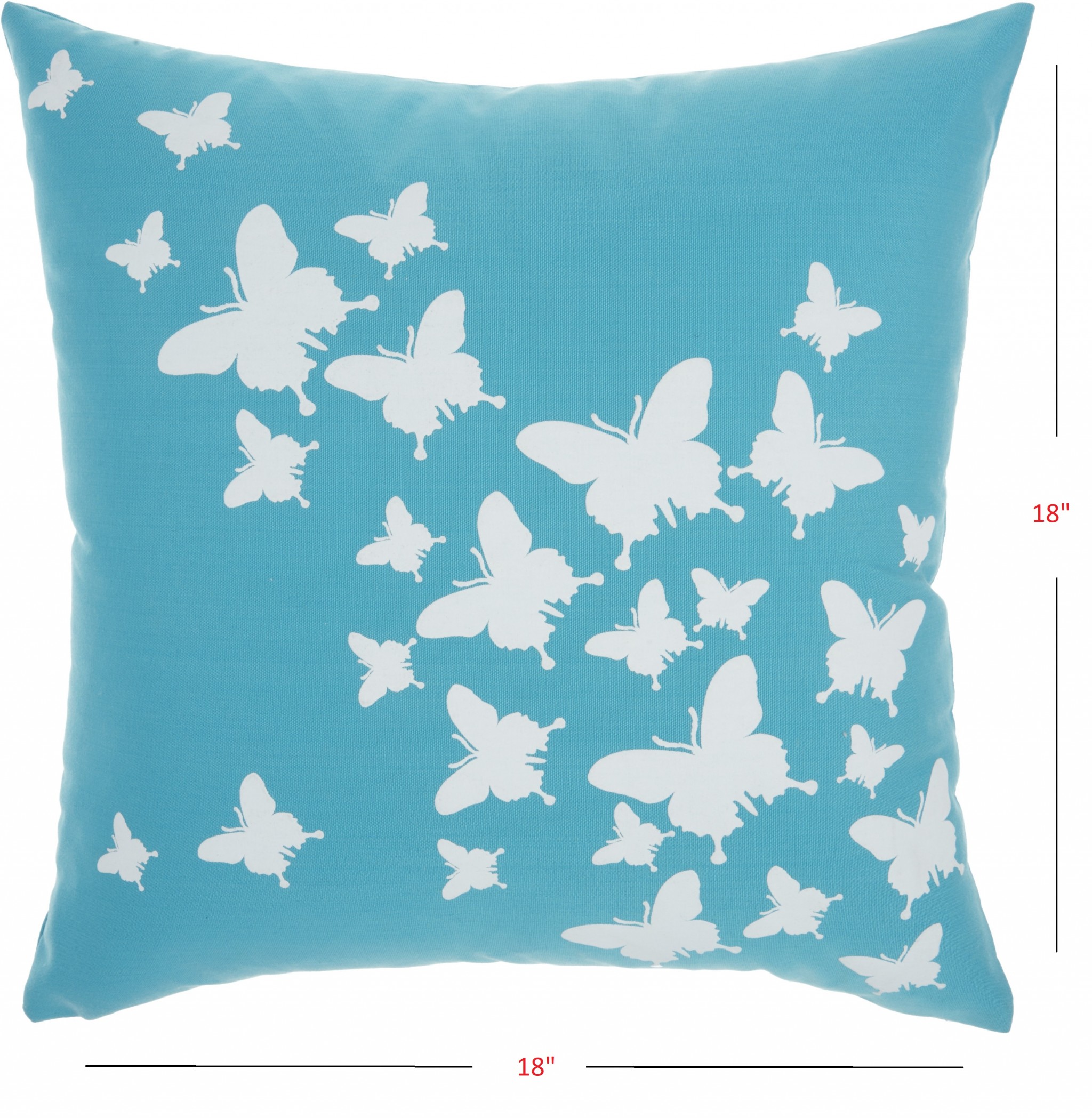 Bright Blue Butterfly Print Throw Pillow - HouseyMart.com | Online Home ...