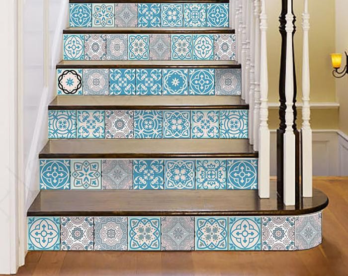 4" x 4" Sky BlueMosaic Peel and Stick Removable Tiles - HouseyMart.com ...